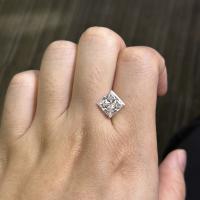 Quality 3.31 Carat E VS2 EX VG CVD Lab Diamond Princess Cut For DIY Jewelry for sale