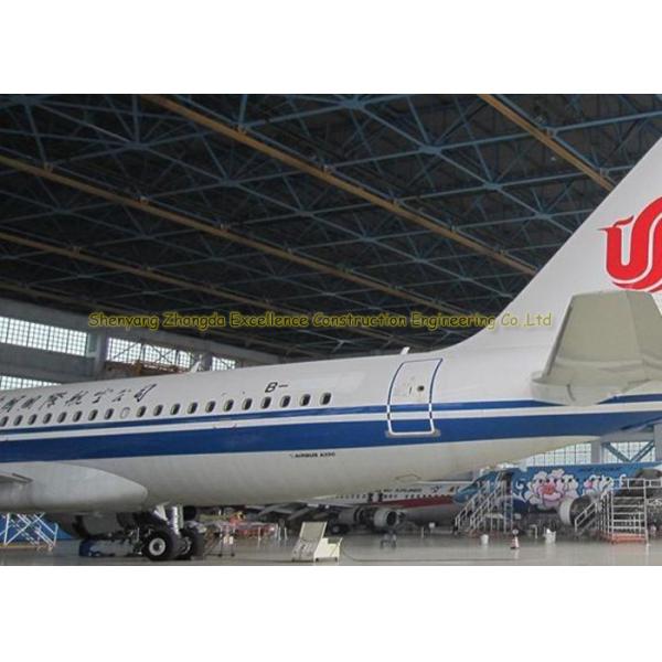 Quality GB JIS Steel Airplane Hangars Prefab Aircraft Hangars Q235B Q345B for sale