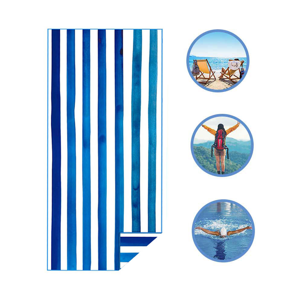 Quality GRS Certified Recycled Personalized Soft Absorbent Printed Beach Towel for sale