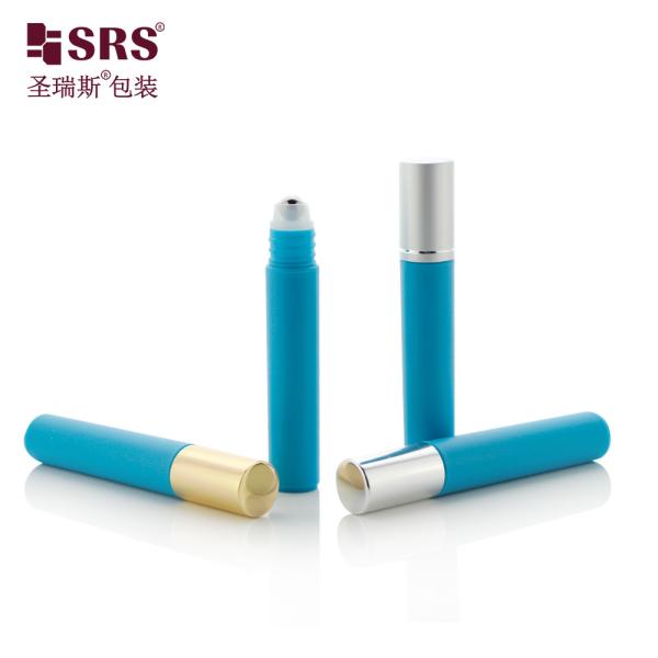Quality Round Pen Shape PP Recycled Eye Serum Roller Bottle Plastic Roll-On With Metal for sale