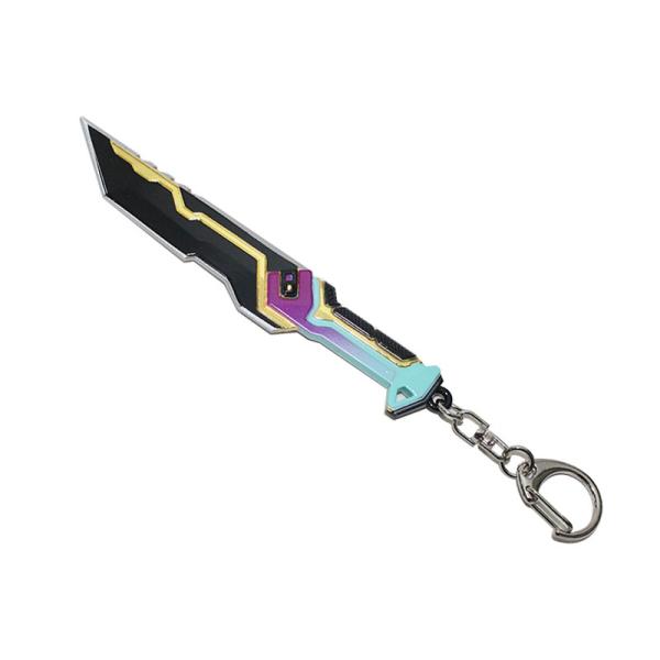 Quality Valorant Glitchpop Knife Cosplay Metal Custom Keychains Zinc Alloy Game Model for sale