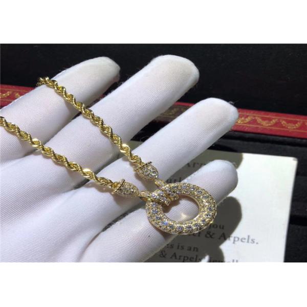Quality Luxury 18K Gold Diamond Necklace wholesale gold jewelry manufacturers for sale