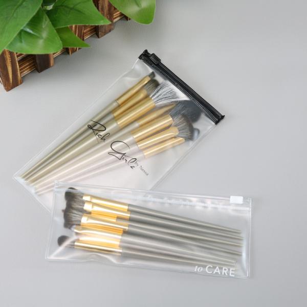 Quality EVA plastic zipper bag for travel business makeup brush toothbrush packaging for sale