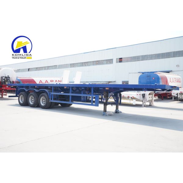 Quality 3 Axles 45FT Platform Flatbed Semi Trailer 12500x2500x1650mm for sale