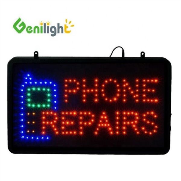 Quality Genilight Indoor LED Advertising Sign for Mobile Phone Unlocking Accessories Repair Shop for sale