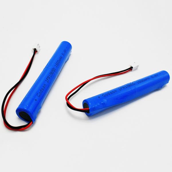Quality 1600mAh 18650 LiFePO4 Packs 6.4V Emergency Lighting Battery for sale
