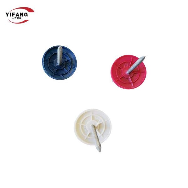 Quality Customized Concrete Insulation Cap Nails , Plastic Round Cap Head Nails for sale