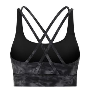 Quality Tie Dye Color Women Fitness Yoga Wear Cross Strappy Gym Sport Bra for sale
