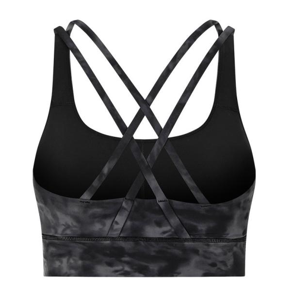 Quality Tie Dye Color Women Fitness Yoga Wear Cross Strappy Gym Sport Bra for sale