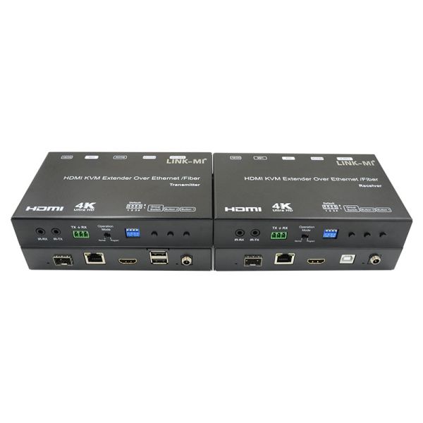 Quality 4K AV Over IP Fiber HDMI KVM Extender Support Unicast Multicast With USB RS232 for sale
