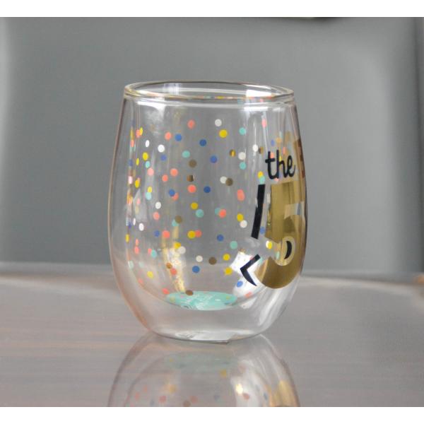 Quality High Borosilicate Double Wall Handmade Whiskey Glass for sale