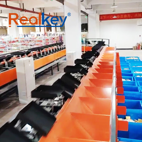 Quality Automated Parcel Sorting Machine With Personalized Tray Design High Load Capacity for sale