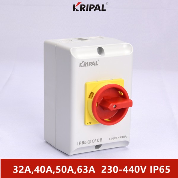 Quality IEC 50A 230-440V IP65 Load Isolation Switch Rotatable Waterproof for sale