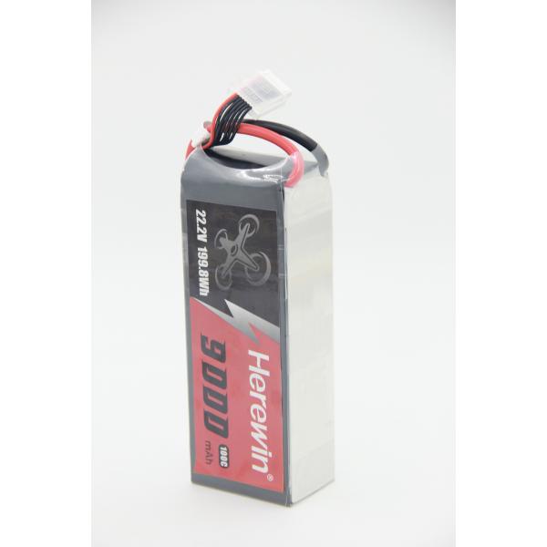 Quality High Rate fast speed ​​6S 100C 9Ah FPV Drone Battery Herewin 22.2V 725g for sale
