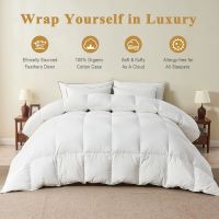 Quality Durable Feather and Down Home Textile Products Made with 50% White Duck Down and for sale