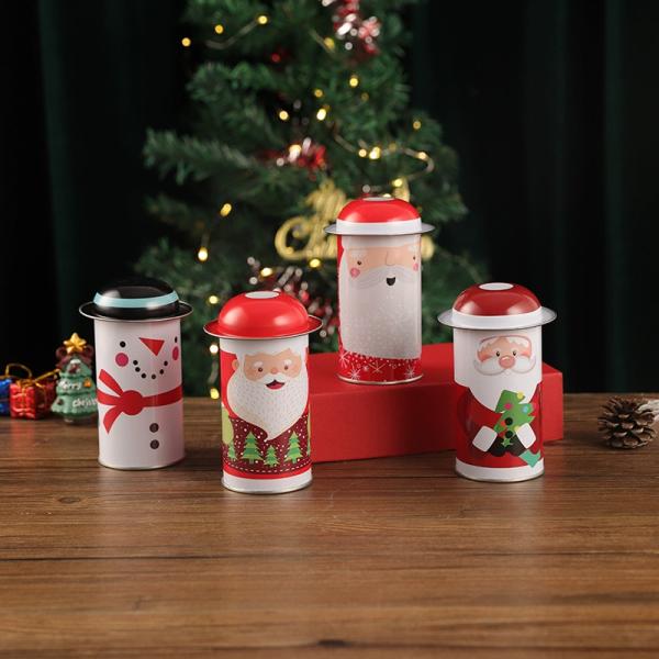 Quality Christmas Gift Tin Box 0.22mm Small Rectangular Iron Cans Tin Containers PMS for sale