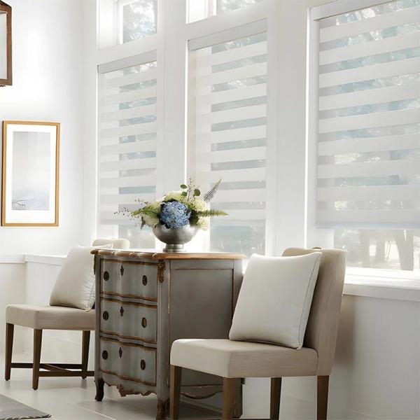 Quality Custom Size Electric Smart Zebra Shading Dustproof Function Window Polyester for sale