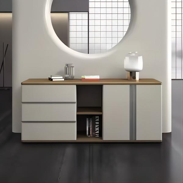 Quality Light Luxury Wind Entry Door Modern Simple Storage Partition Office Furniture Tea Water Cabinet for sale