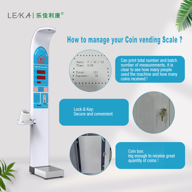 Quality LED Display Folding Weighing Machine for Ultrasonic Coin-Operated Height Weight for sale