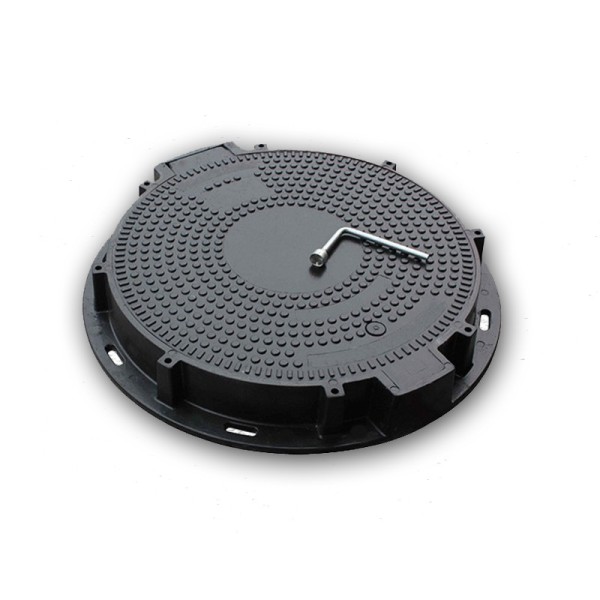 Quality D400 C250 B125 Fiberglass Manhole Cover , Composite FRP Chamber Cover With Frame for sale