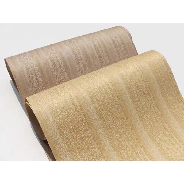 Quality Width 64cm Kraft Paper Wood Veneer Brown Wrapping Veneer 15C To 50C for sale