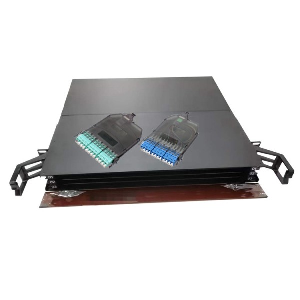 Quality 19″ 1U 144 Fibers MPO To LC Loaded Patch Panels For Cabling Constructions for sale