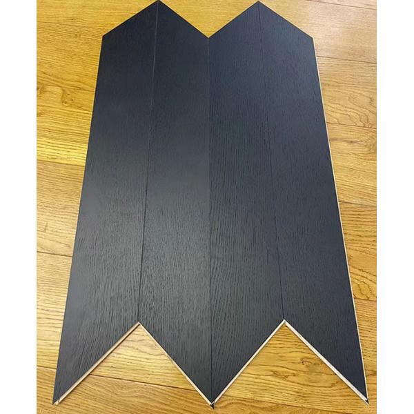 Quality Cool Black Oak Chevron Parquet Engineered Wood Flooring for sale