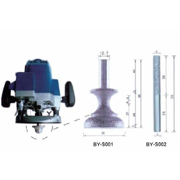 Quality Wet milling Vacuum Brazed Diamond Blade Milling Cutter R12 12.7MM for sale
