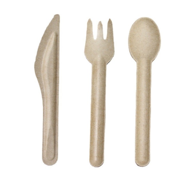 Quality Bulk Eco Disposable Sugarcane Compostable Cutlery Tableware 16CM for sale