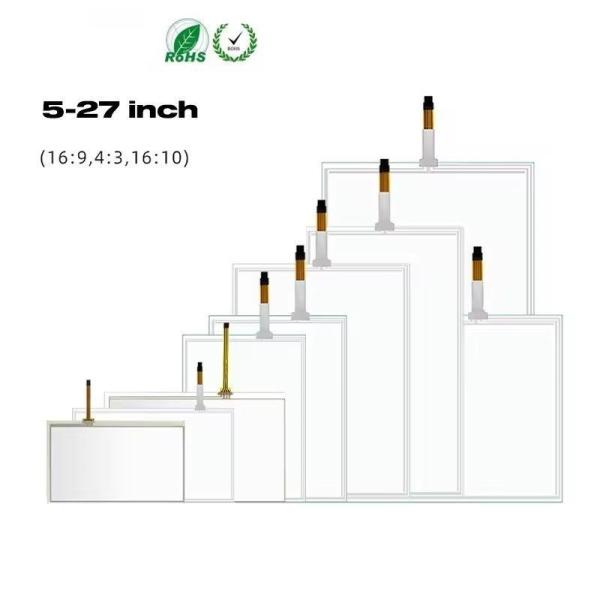 Quality                    5/7/8.4 /10.4/12.1/12.3/13.3/15/15.6/17/17.3/18.5/19/21.5 Inch Custom Sizes Optional Resistive LCD Touch Screen Panels              for sale