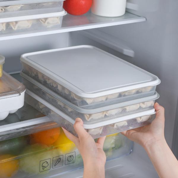 Quality Refrigerator Plastic FDA Dumpling Storage Box With Lid for sale