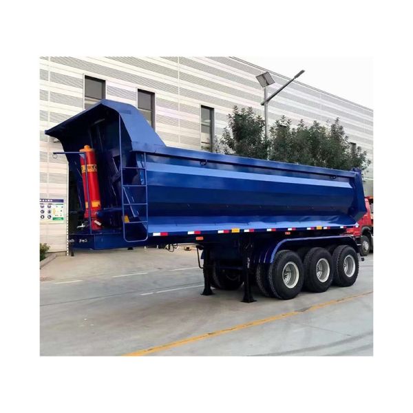 Quality 45 Cbm Dump Trailers 3 Axle 40 50 60 Ton Tipper Trailer Steel Material and Customizable for sale