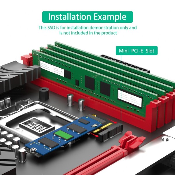 Quality M.2 (NGFF) Nvme SSD to Mini PCIe Adapter M.2 NGFF Key-M Adapter for sale