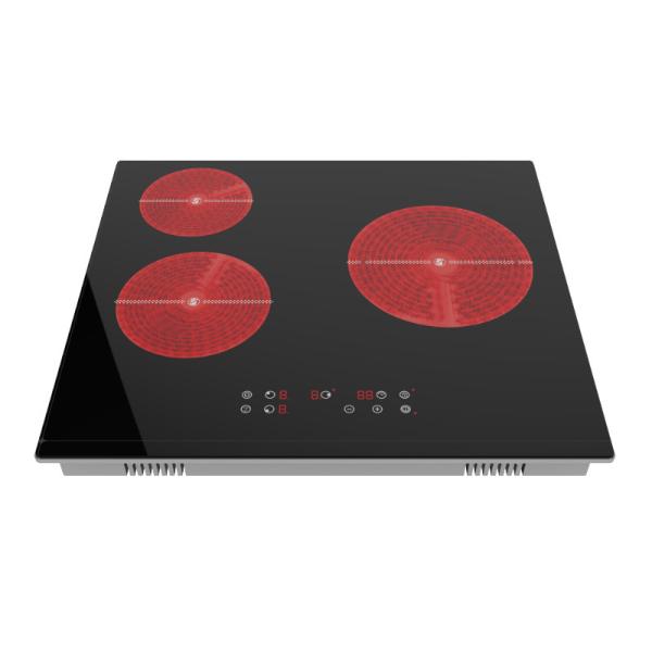 Quality Flat Touch Control Electric Hob , Ceramic 3 Zone Hob Countertop for sale