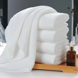 Quality Luxury White Color 100% Cotton Towel Hotel Use Customized Logo for sale
