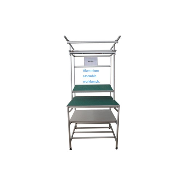 Quality Small Aluminium Alloy Lightweight Pipe Workbench With ESD Green Mat for sale