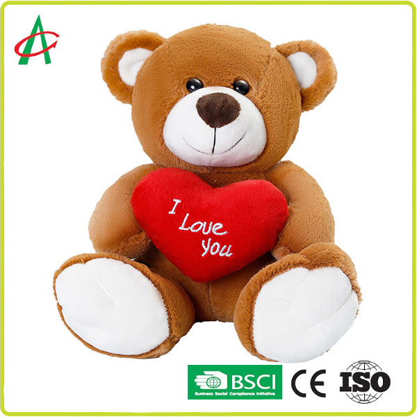 Quality Angelber 33cm Teddy Bear Hugging A Heart Super Soft 100 Safe Material for sale
