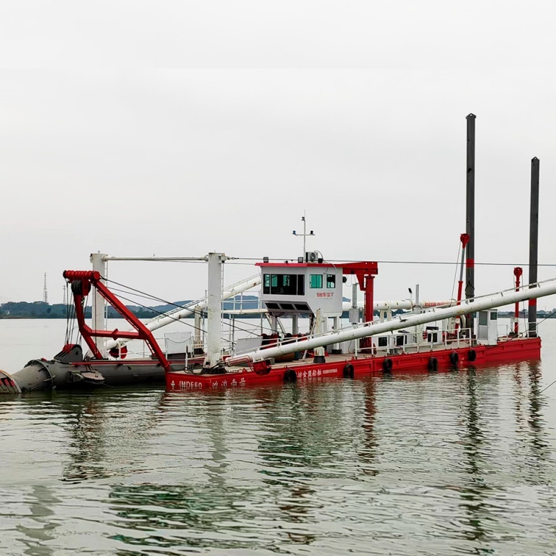 Engine room view of sand dredger machine