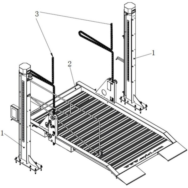 Quality Drive Up Clearance 94 Inches Two Column Hydraulic Lift With 220 VAC 60 Hz 1 Ph Motor for sale
