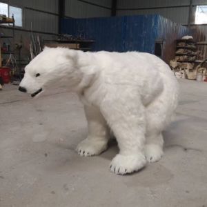 Quality Amusement Park Customized Realistic Animatronic Polar Bear Costume Animal Suit for sale