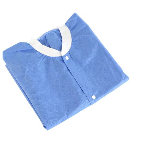 Lint Free Disposable Lab Coat , Surgical Non Woven Gown Water Resistant ...
