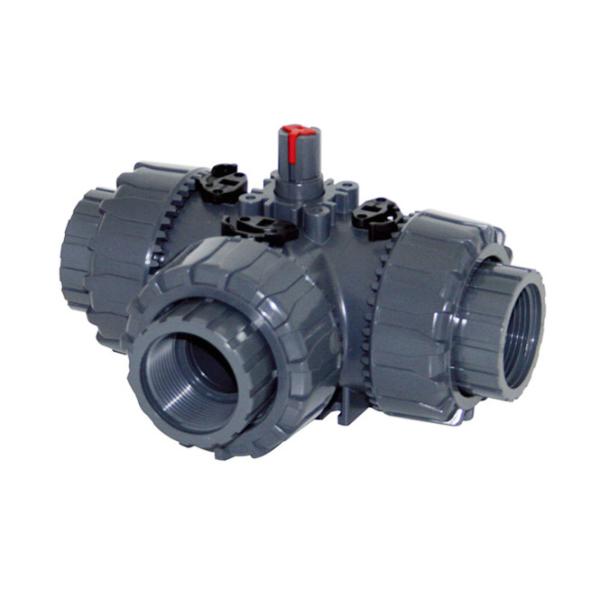 Quality Compact 3 Way Electric Actuated ISO5211 PVC Ball Valve for sale