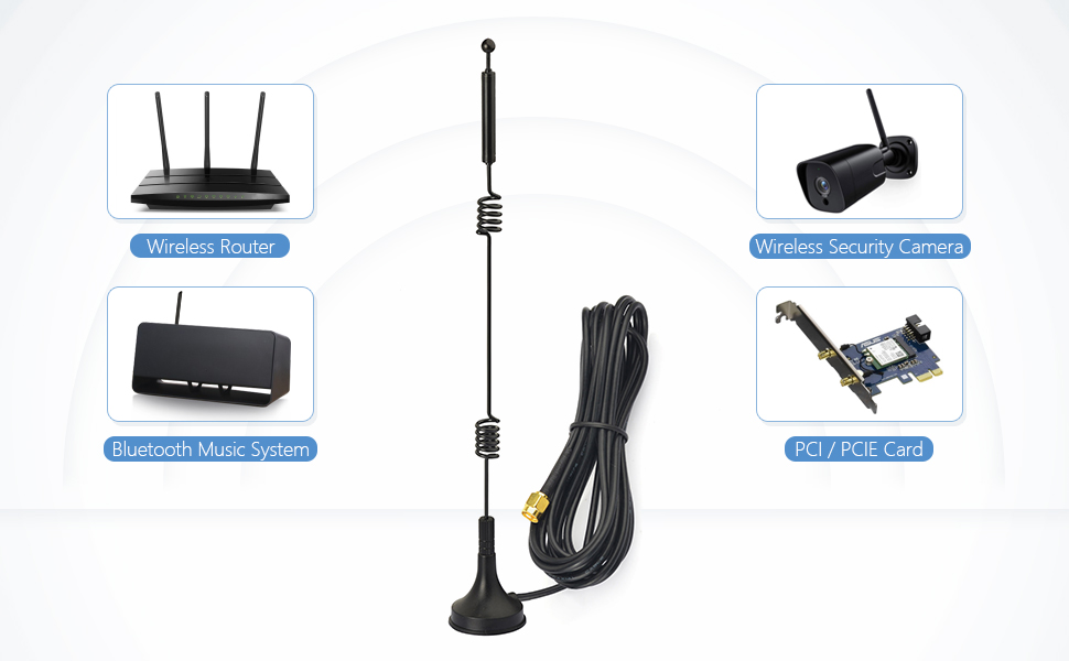 2.4Ghz 5.8Ghz 5Ghz RPSMA RP SMA External Antenna for TP Link ASUS Netgear Wireless Mini PCI Express