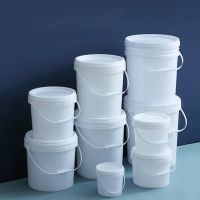 Quality Custom Printed Round Plastic Paint Bucket With Lid Metal / Plastic Handles for sale