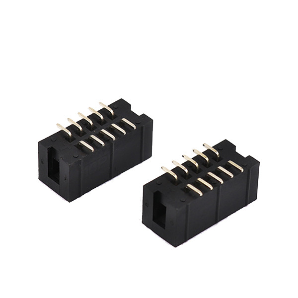 Quality 90 Degree Female Box Header Connector 2.54mm Double Row SMT Surface Mount Pin Header for sale