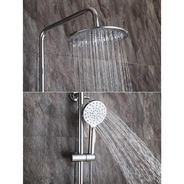 Quality Bathroom Rain Mixer Shower Combo Set Temperature Control Rainfall Shower Unit for sale