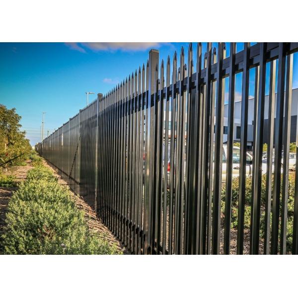 Quality Powder Coating Steel Tubular Security Fencing for sale