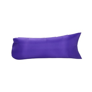 Quality Convenient Purple Inflatable Sleeping Bag Fast Filled Waterproof Nylon Fabric for sale