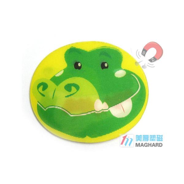 Quality Strong Paper Printing Animal Round Personalized Fridge Magnets Cartoon Style for sale