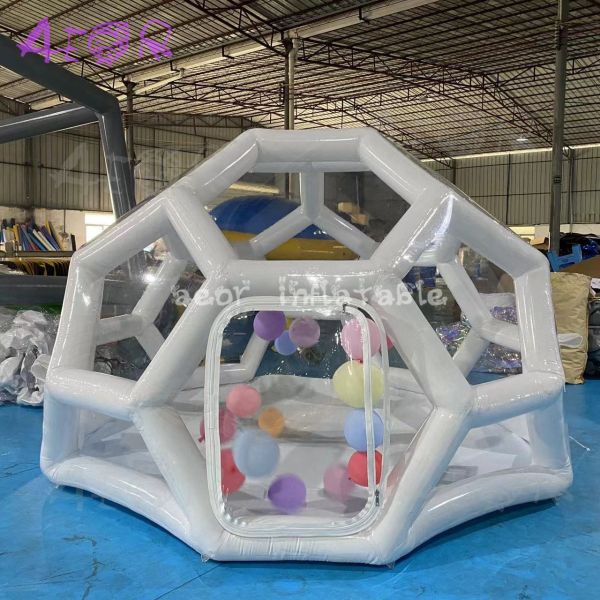 Quality Inflatable Dome Bubble Tent Transparent Camping Inflatable Football Bubble Tent With Balloon for sale